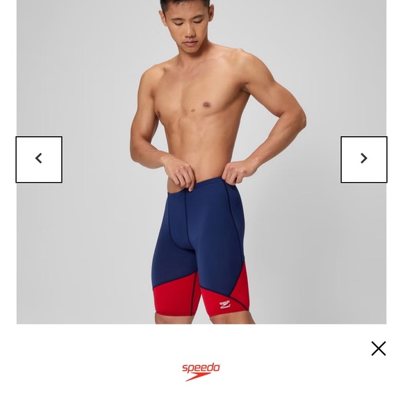 Speedo | Swim | Speedo Mens Navy And Red Swim Trunks | Poshmark
